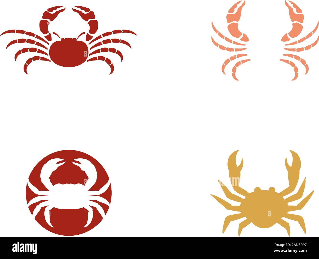 Crab vector icon illustration design template Stock Vector Image & Art ...