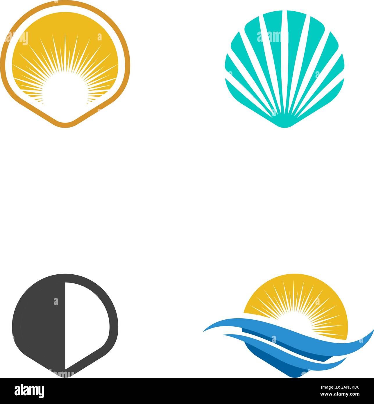 Shell vector icon illustration design template Stock Vector Image & Art ...