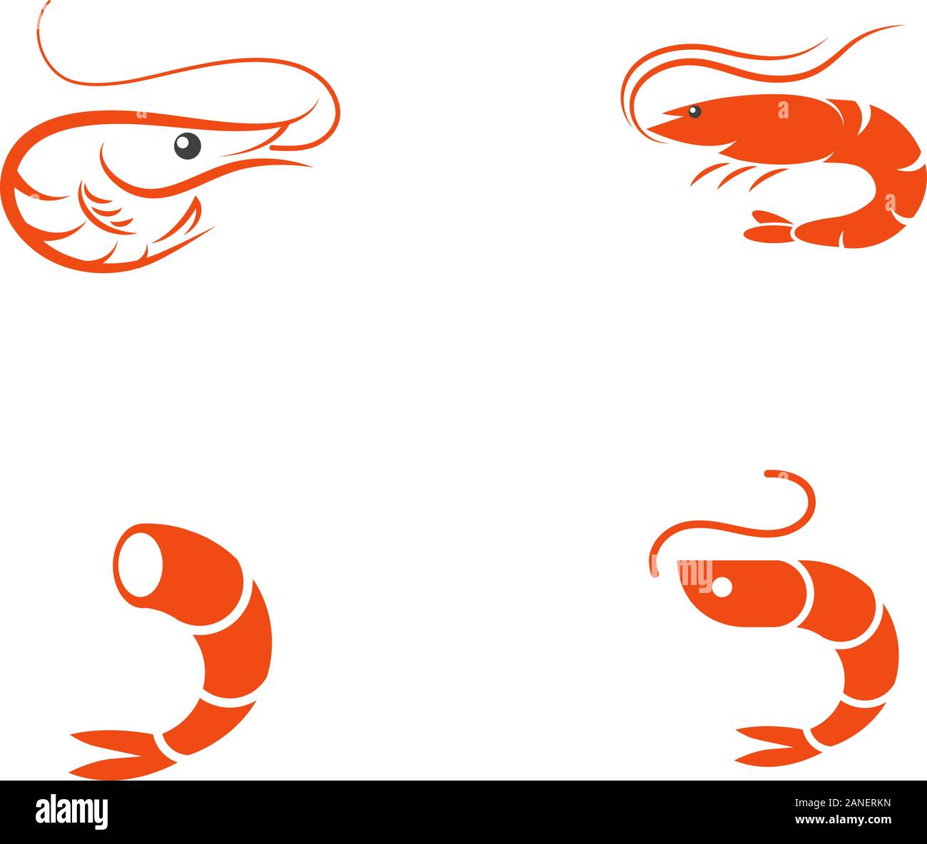 Shrimp vector icon illustration design template Stock Vector Image ...