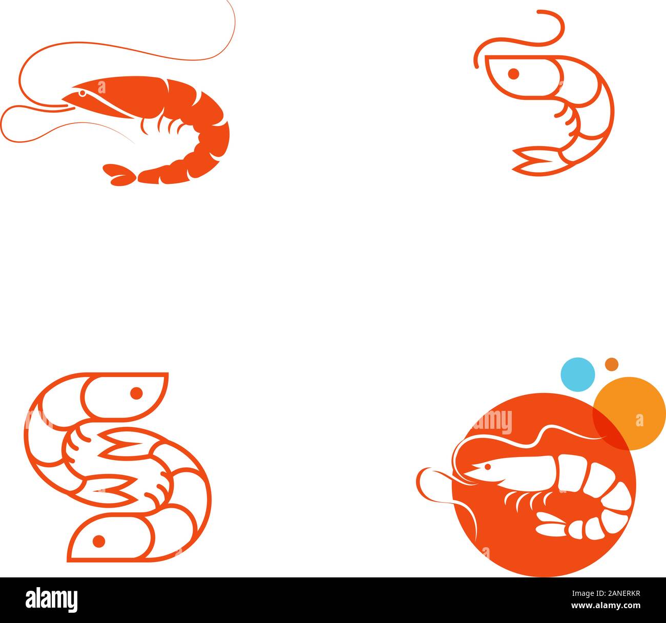 Shrimp vector icon illustration design template Stock Vector Image ...