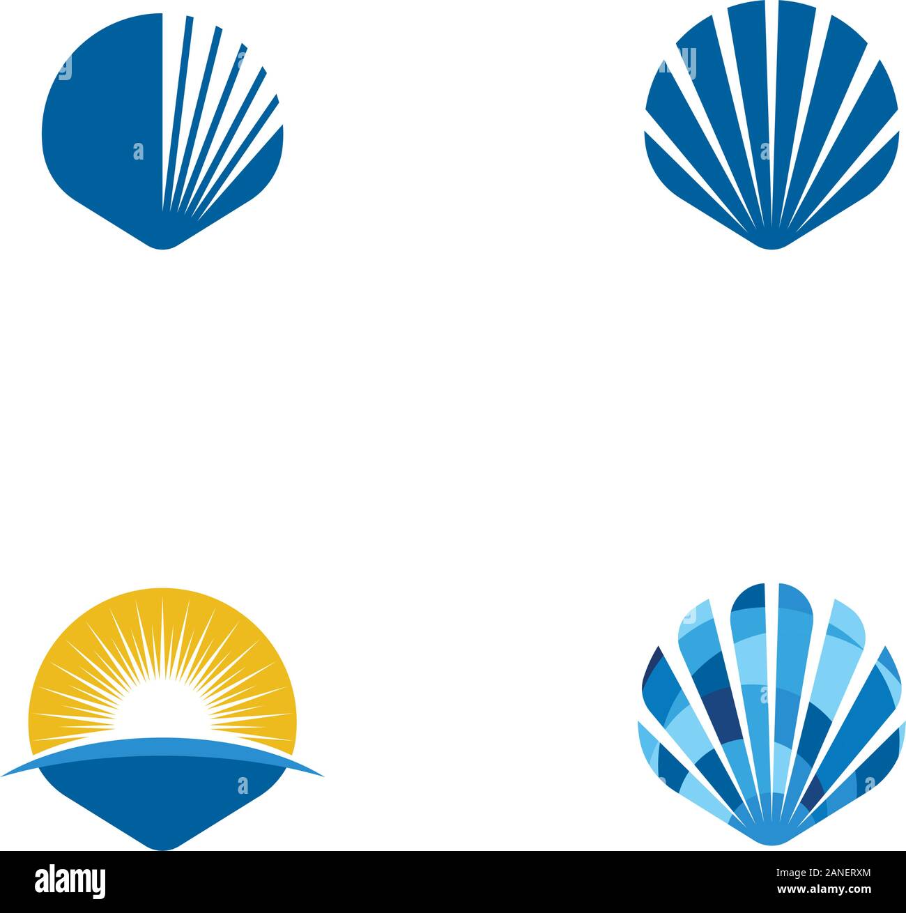 Shell vector icon illustration design template Stock Vector Image & Art ...