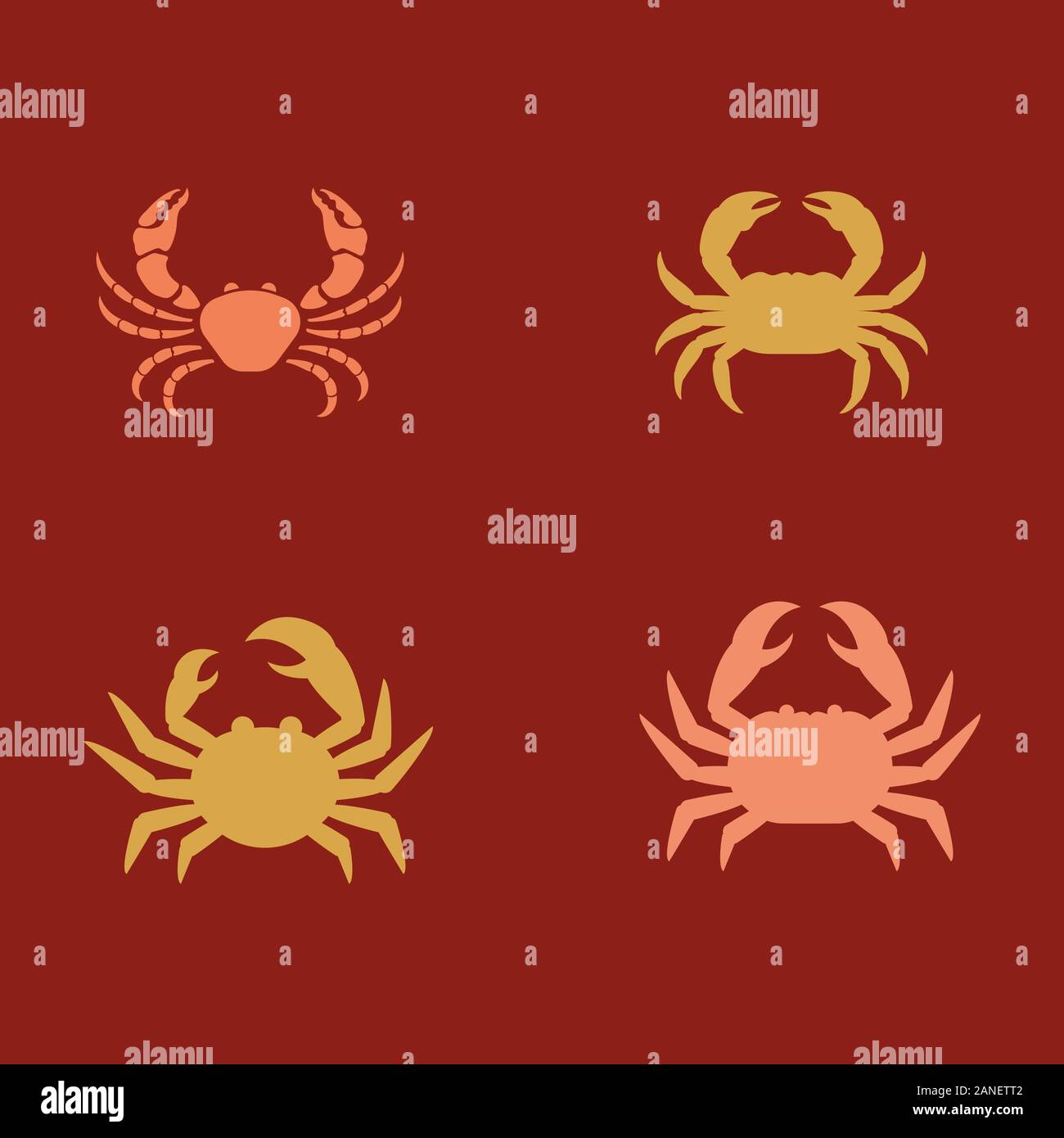 Crab vector icon illustration design template Stock Vector Image & Art ...