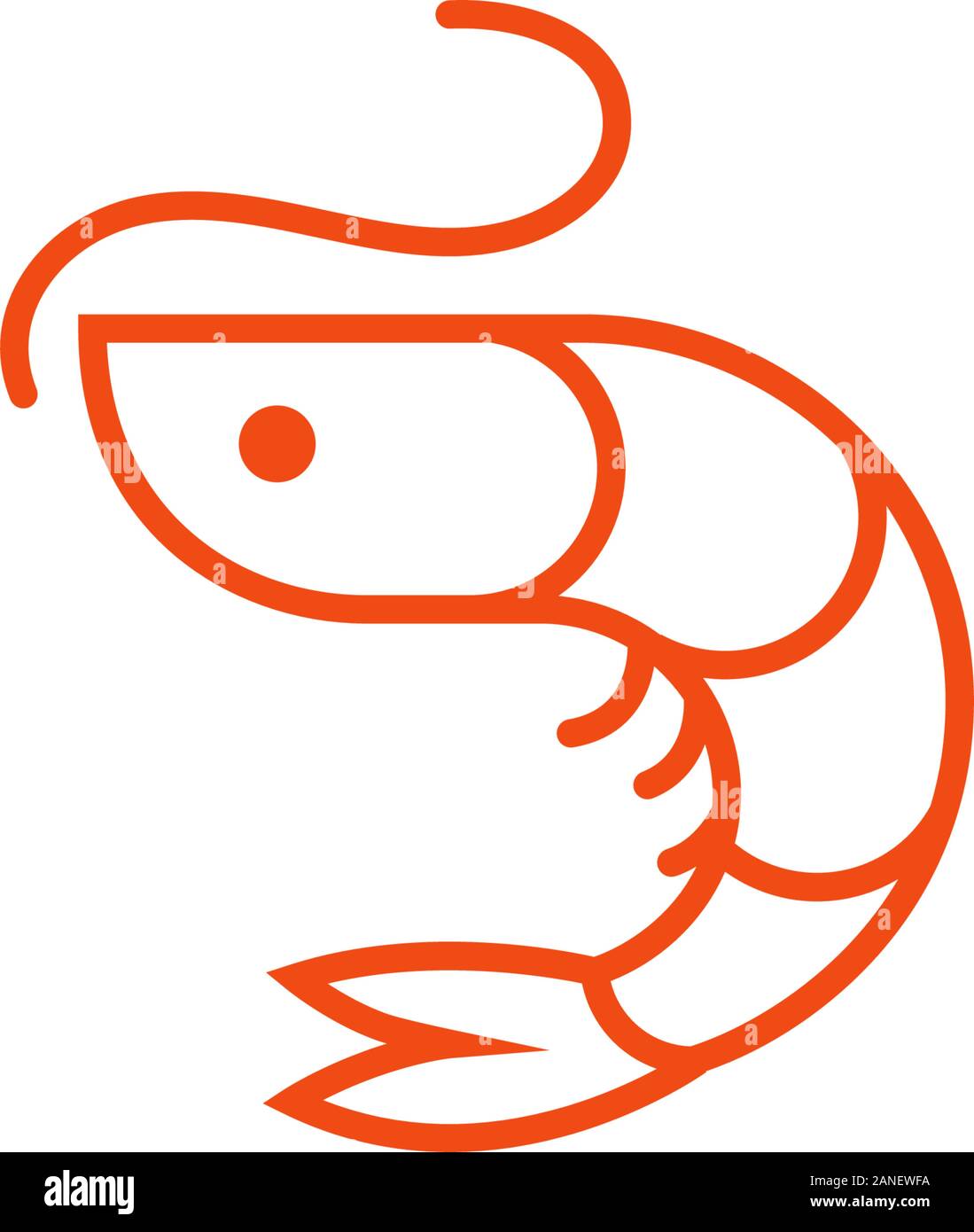 Shrimp vector icon illustration design template Stock Vector Image ...