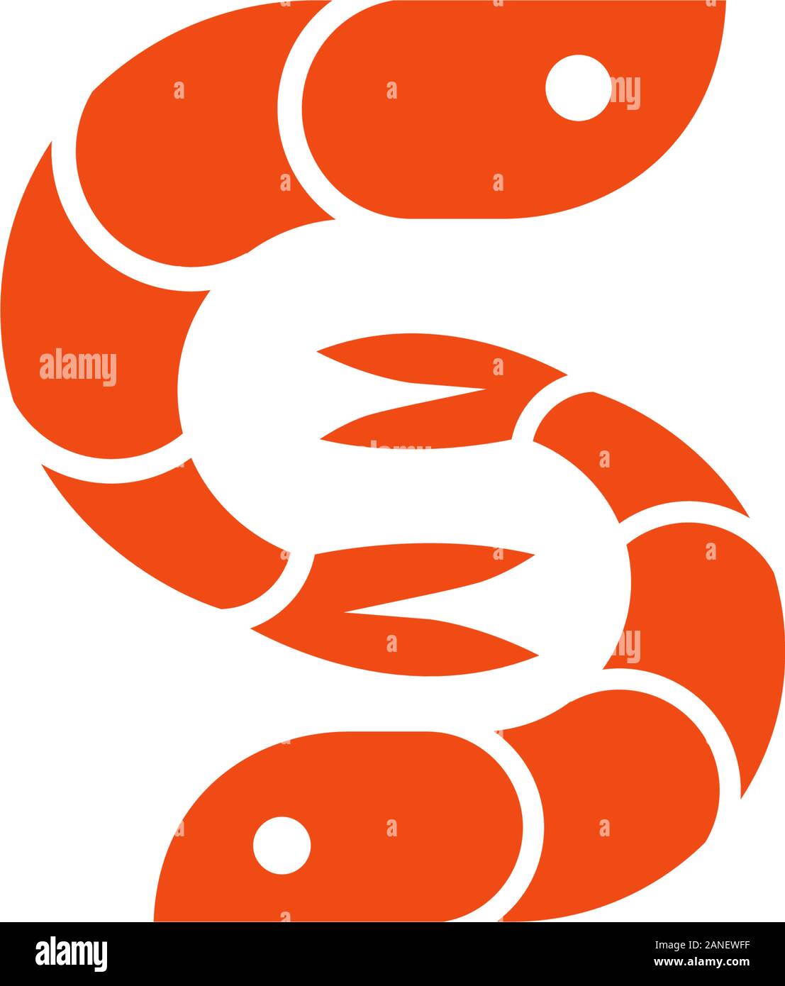 Shrimp vector icon illustration design template Stock Vector Image ...