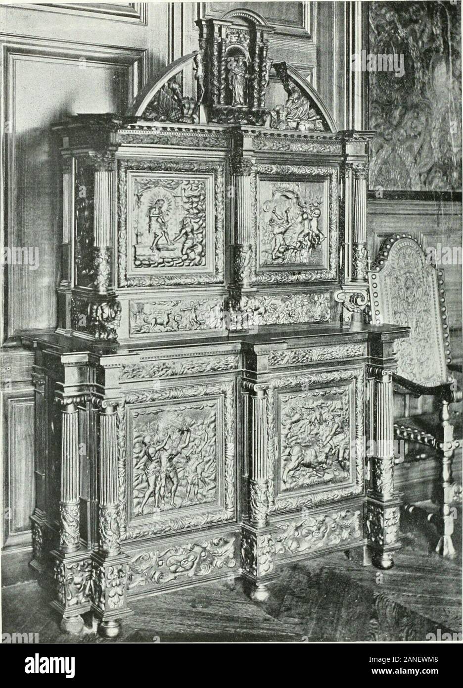 A history of oak furniture . SIXTEENTH-CENTURY STATE CHAIR.VICTORIA AND ...