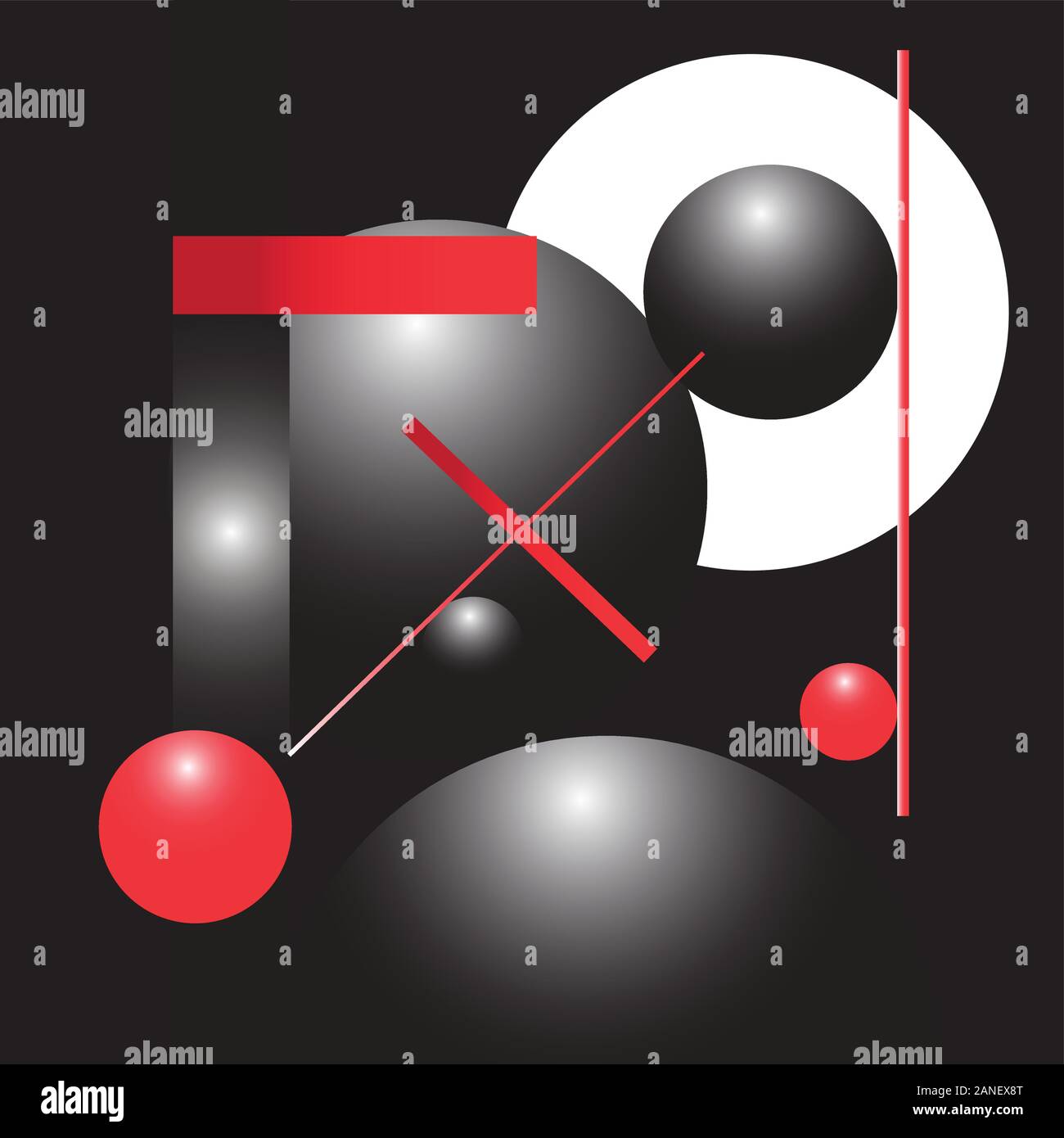 Abstract beautiful vector background with geometric shapes and elements ...