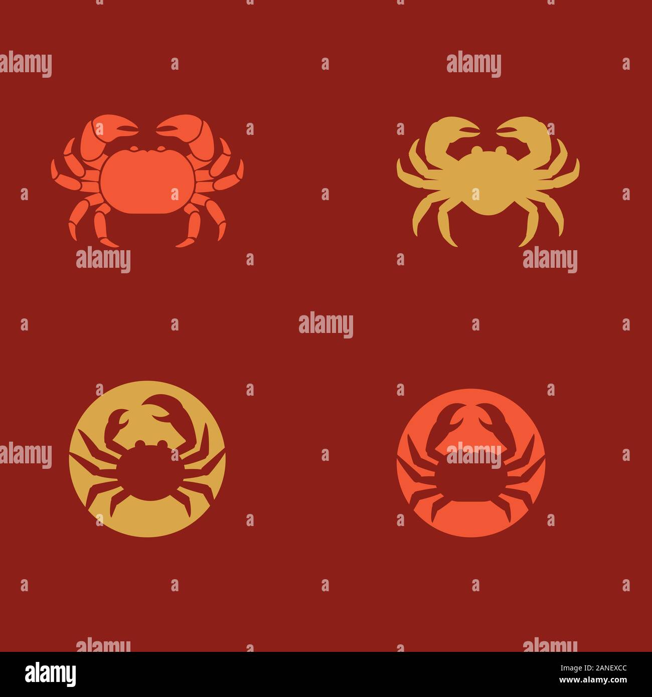 Crab vector icon illustration design template Stock Vector Image & Art ...
