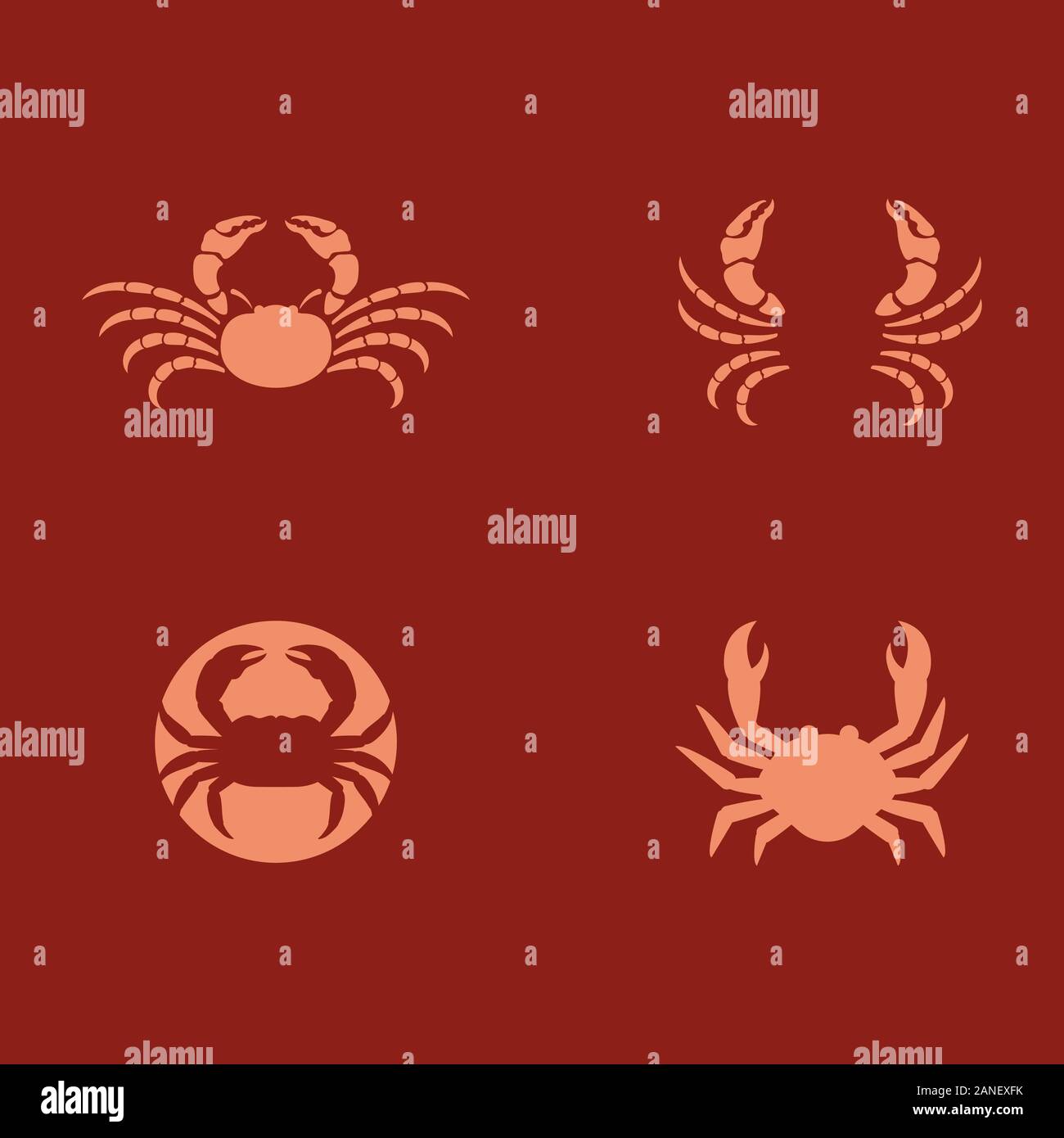 Crab vector icon illustration design template Stock Vector Image & Art ...