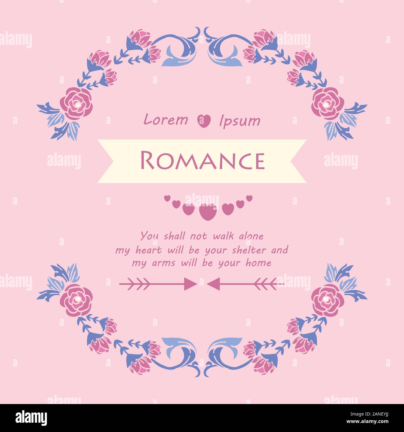 Wallpaper design for romance greeting card, with cute style of pink ...