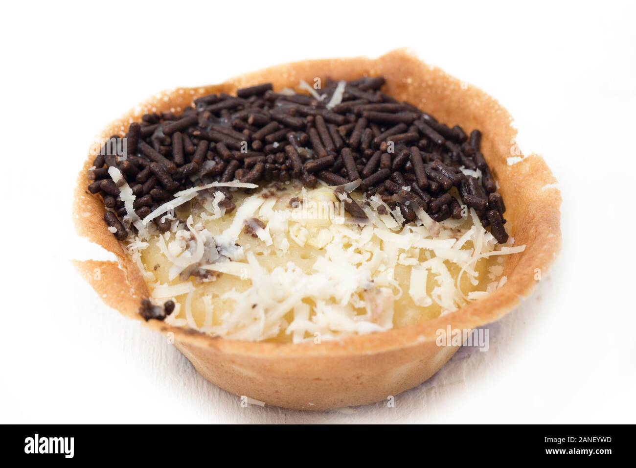 Cheese and Chocolate Martabak isolated on white background Stock Photo ...
