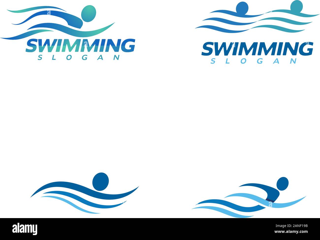 swimming Vector illustration Icon design Template Stock Vector Image ...