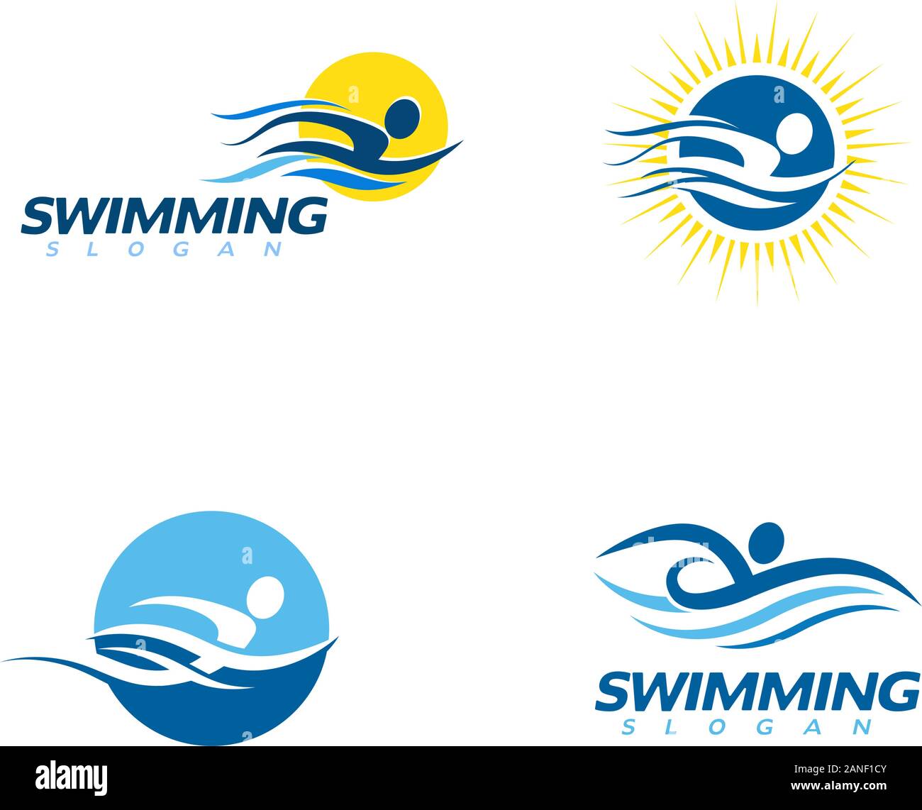 swimming Vector illustration Icon design Template Stock Vector Image ...