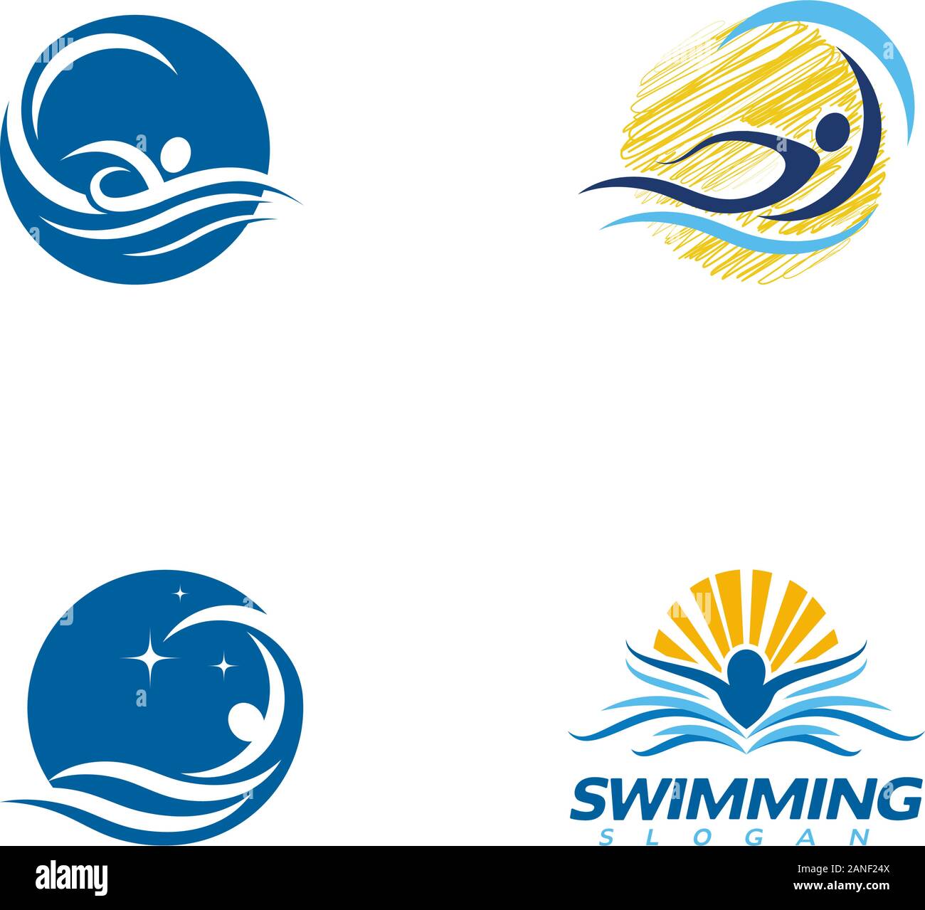 swimming Vector illustration Icon design Template Stock Vector Image ...
