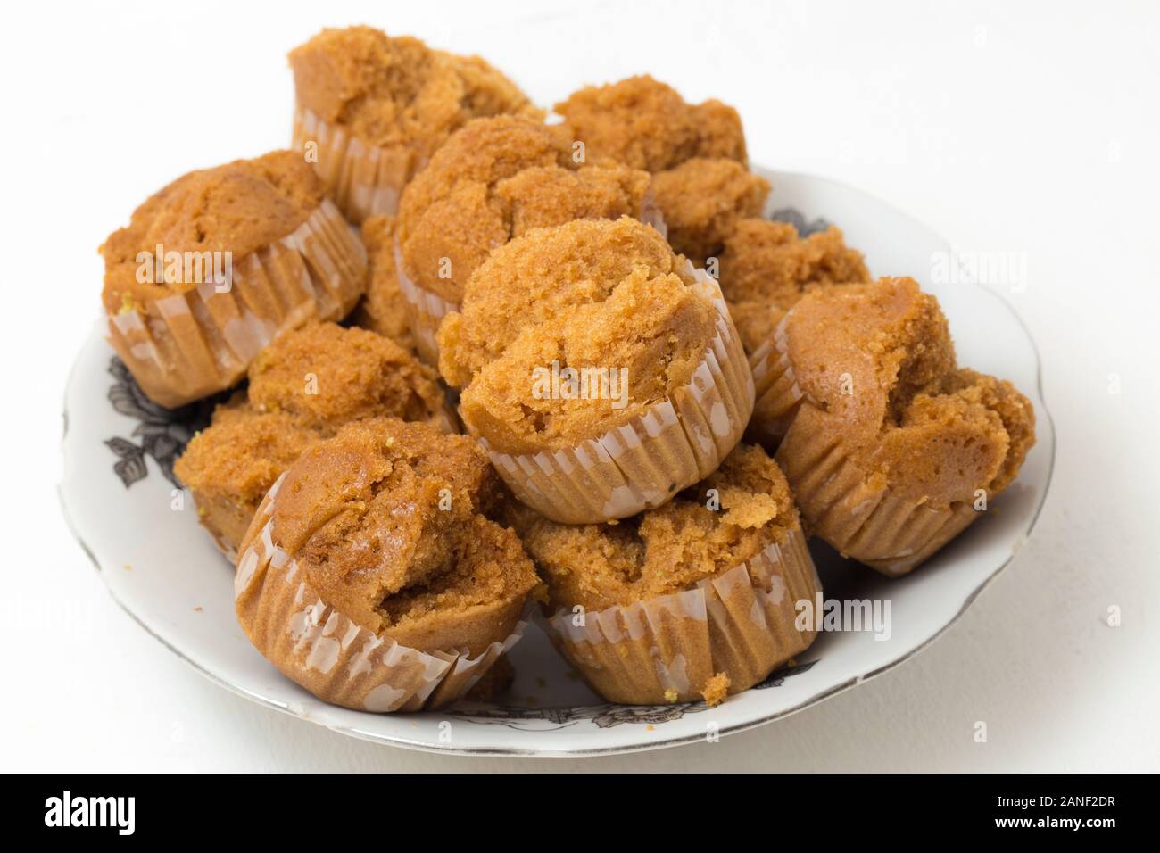 Indonesian traditional food / cake ( apem gula merah ) isolated on ...
