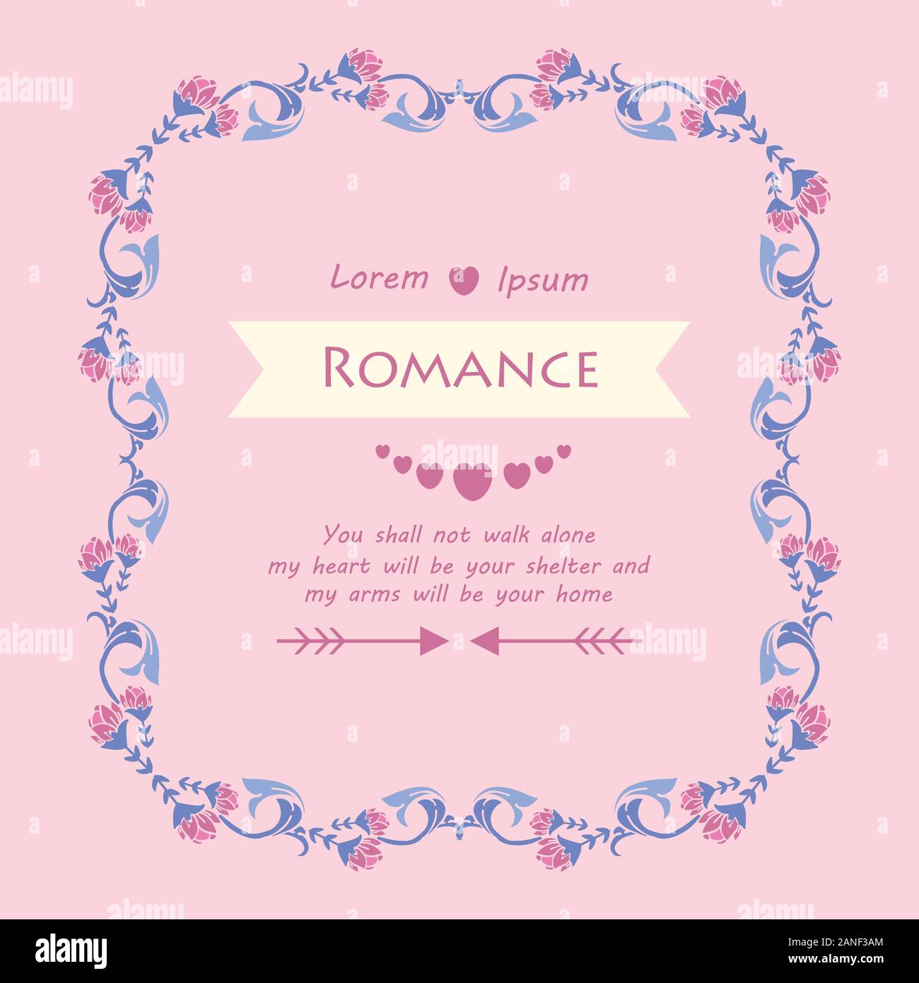 Wallpaper design for romance greeting card, with cute style of pink ...