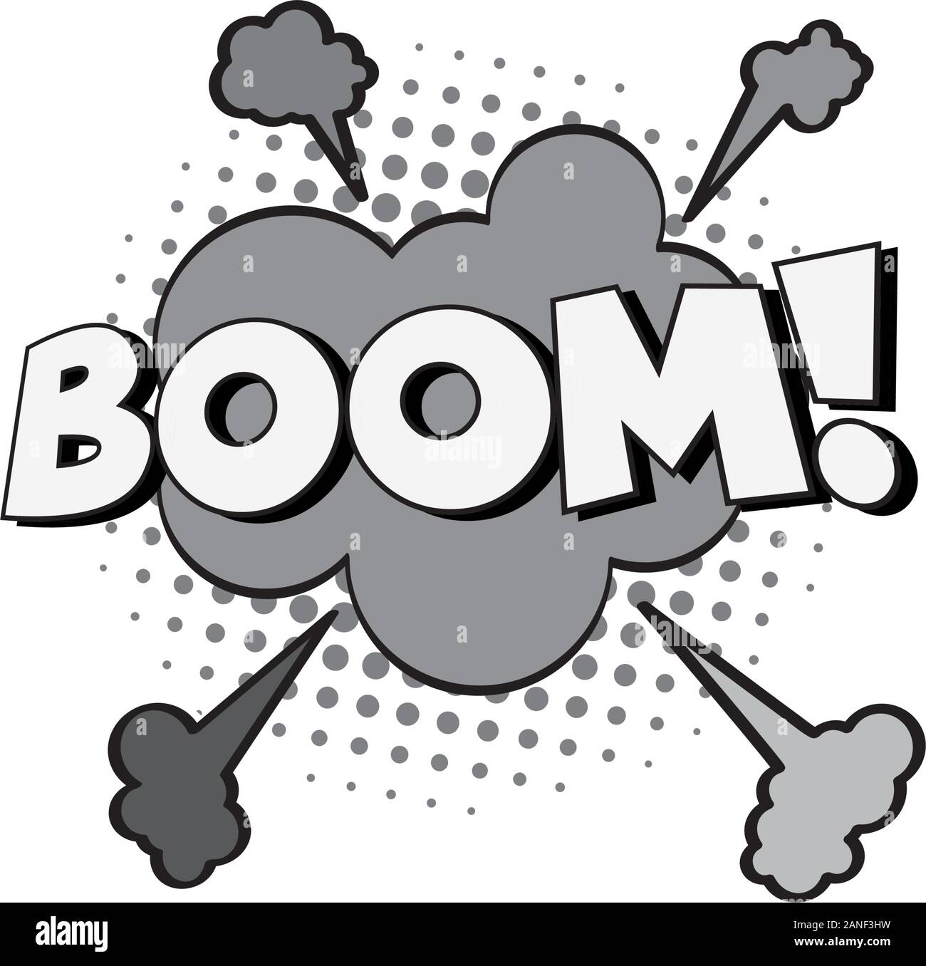 Cartoon sound effect Cut Out Stock Images & Pictures - Alamy