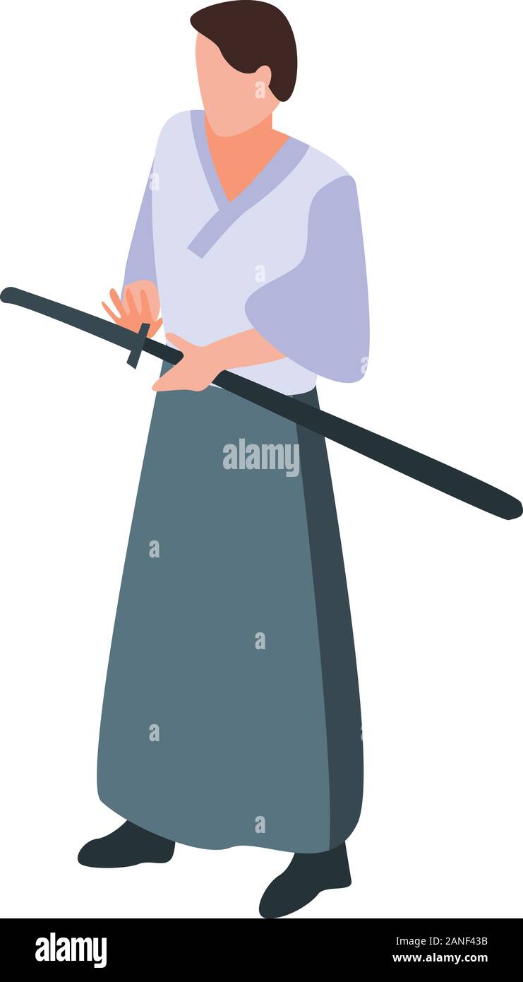 Samurai costume child illustration japan hi-res stock photography and ...