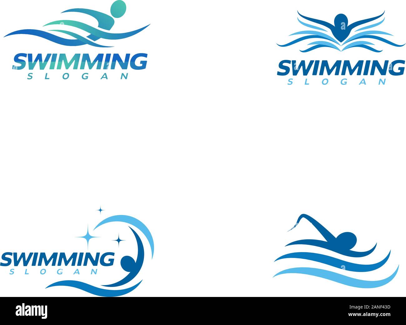 Swimmer silhouette vector hi-res stock photography and images - Alamy