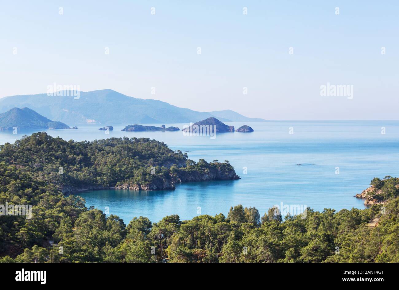 Beautiful sea coast in Turkey. Amazing natural landscapes along Lycian ...