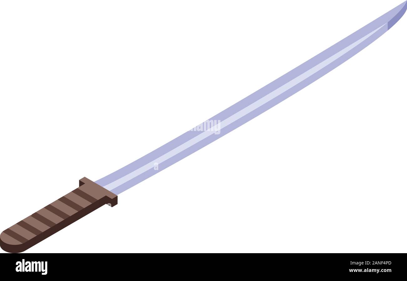 Steel samurai sword icon, isometric style Stock Vector Image & Art - Alamy