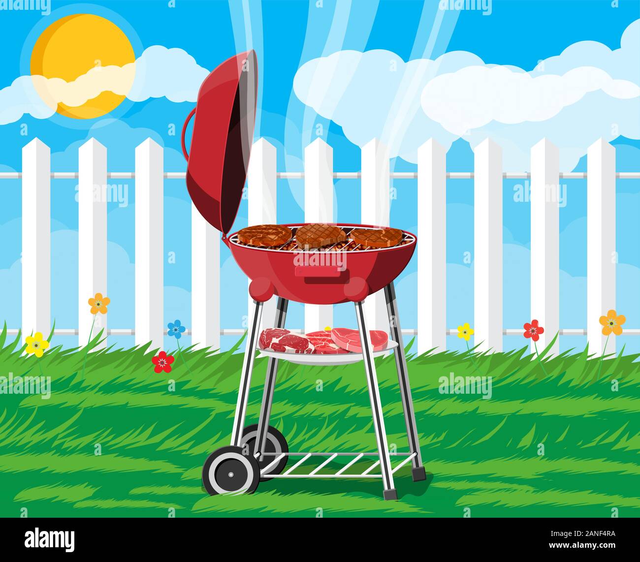 Front Yard Barbecue Clipart