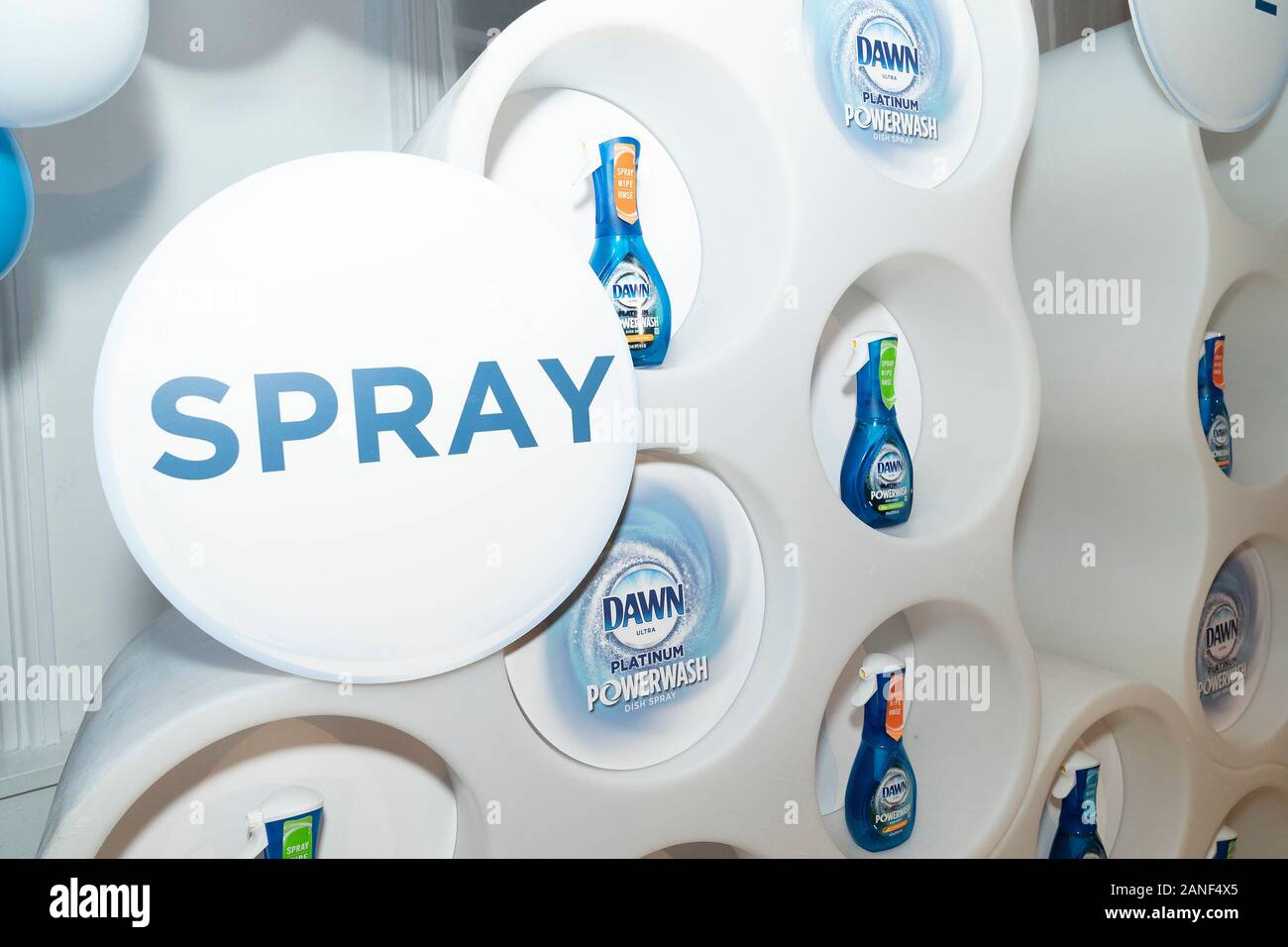 New York, United States. 16th Jan, 2020. New Dawn dish spray on display ...