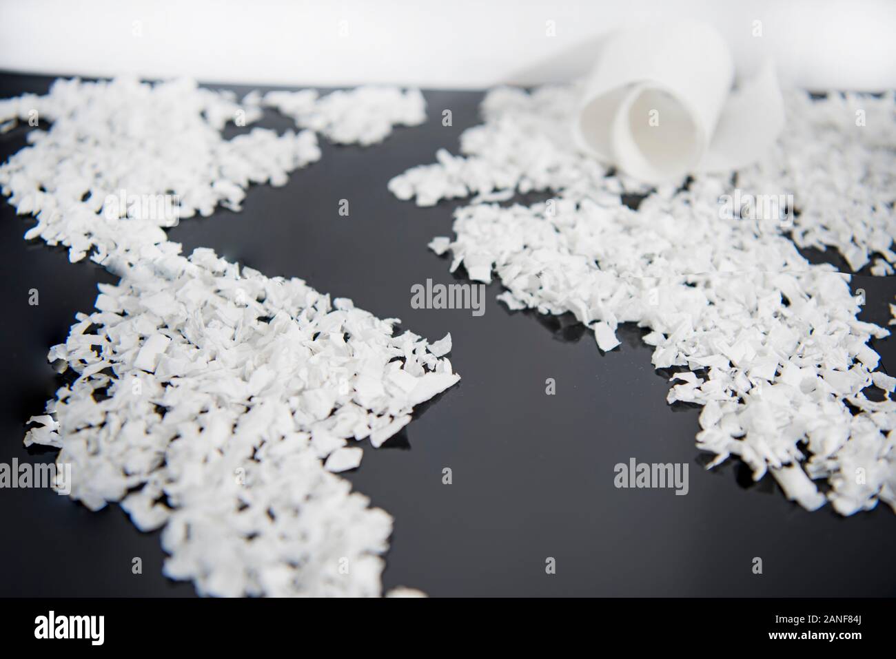 Abstract photo with toilet paper concept.World map made from toilet ...