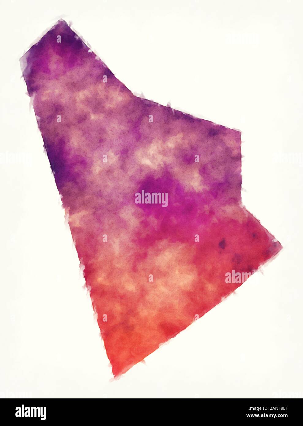 Rafah city watercolor map of Palestine Stock Photo - Alamy