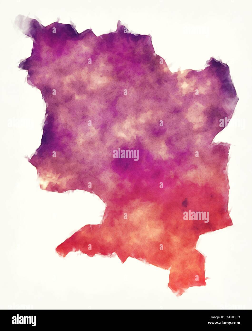 Nablus city watercolor map of Palestine Stock Photo - Alamy