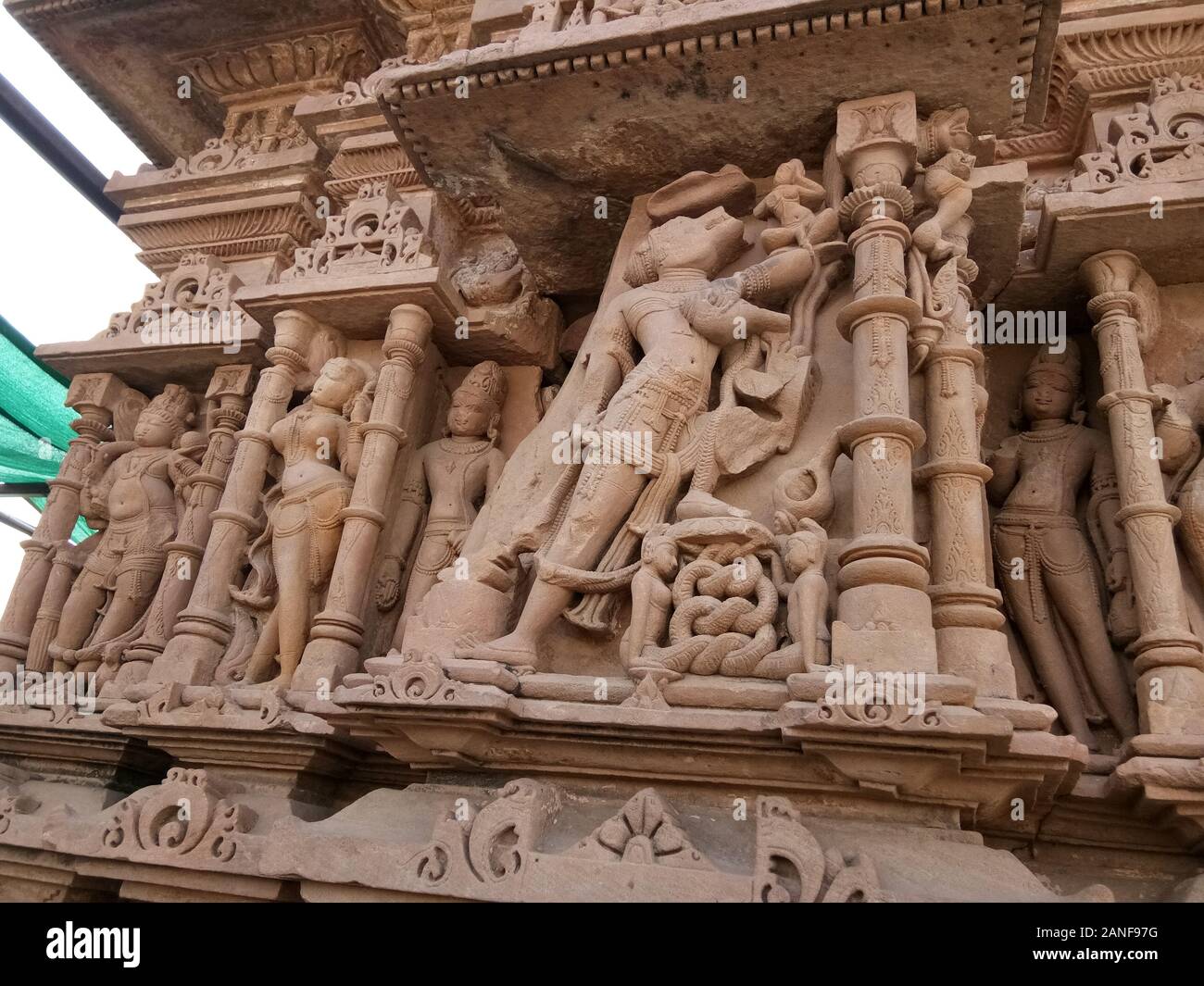 Ancient sculpture made in osia temple of rajasthan hi-res stock ...