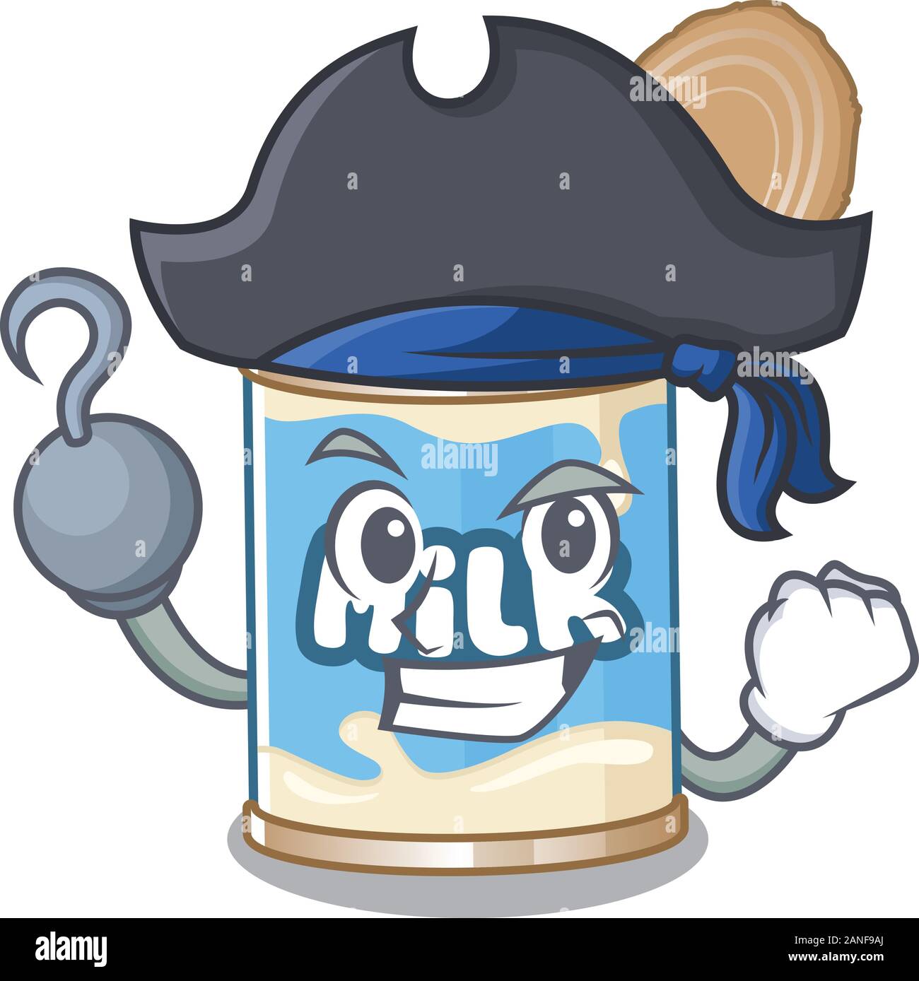 cool and funny condensed milk cartoon style wearing hat Stock Vector ...