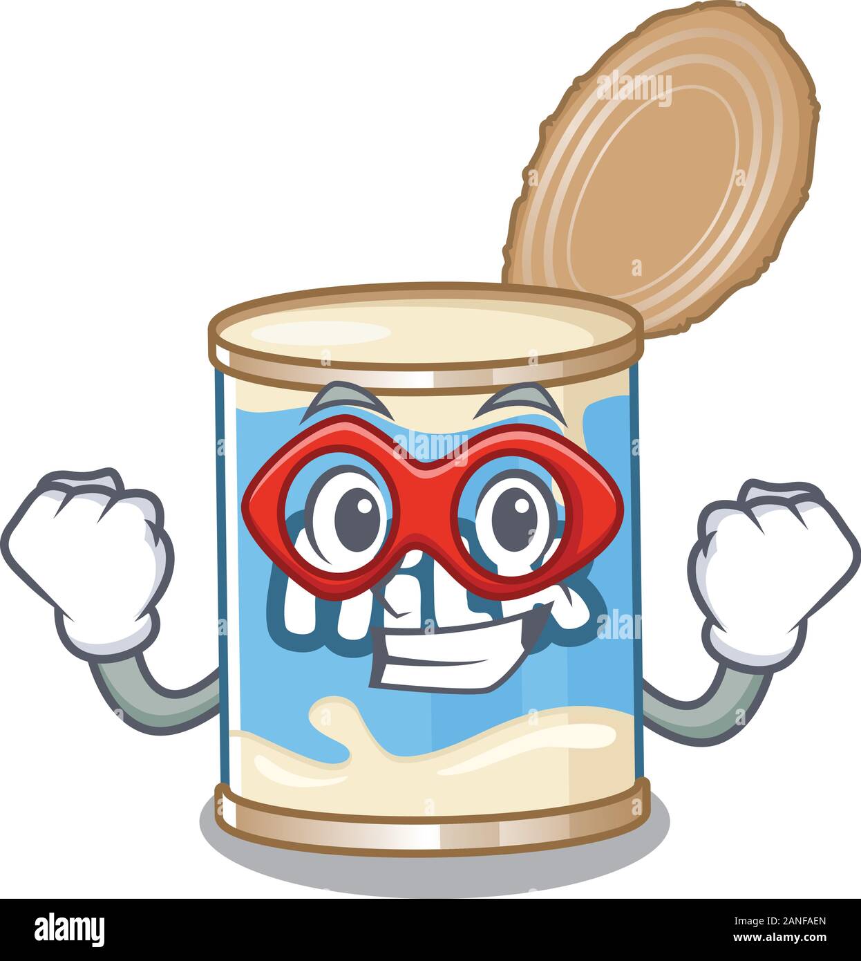Cartoon illustration milk super hero Stock Vector Images - Alamy