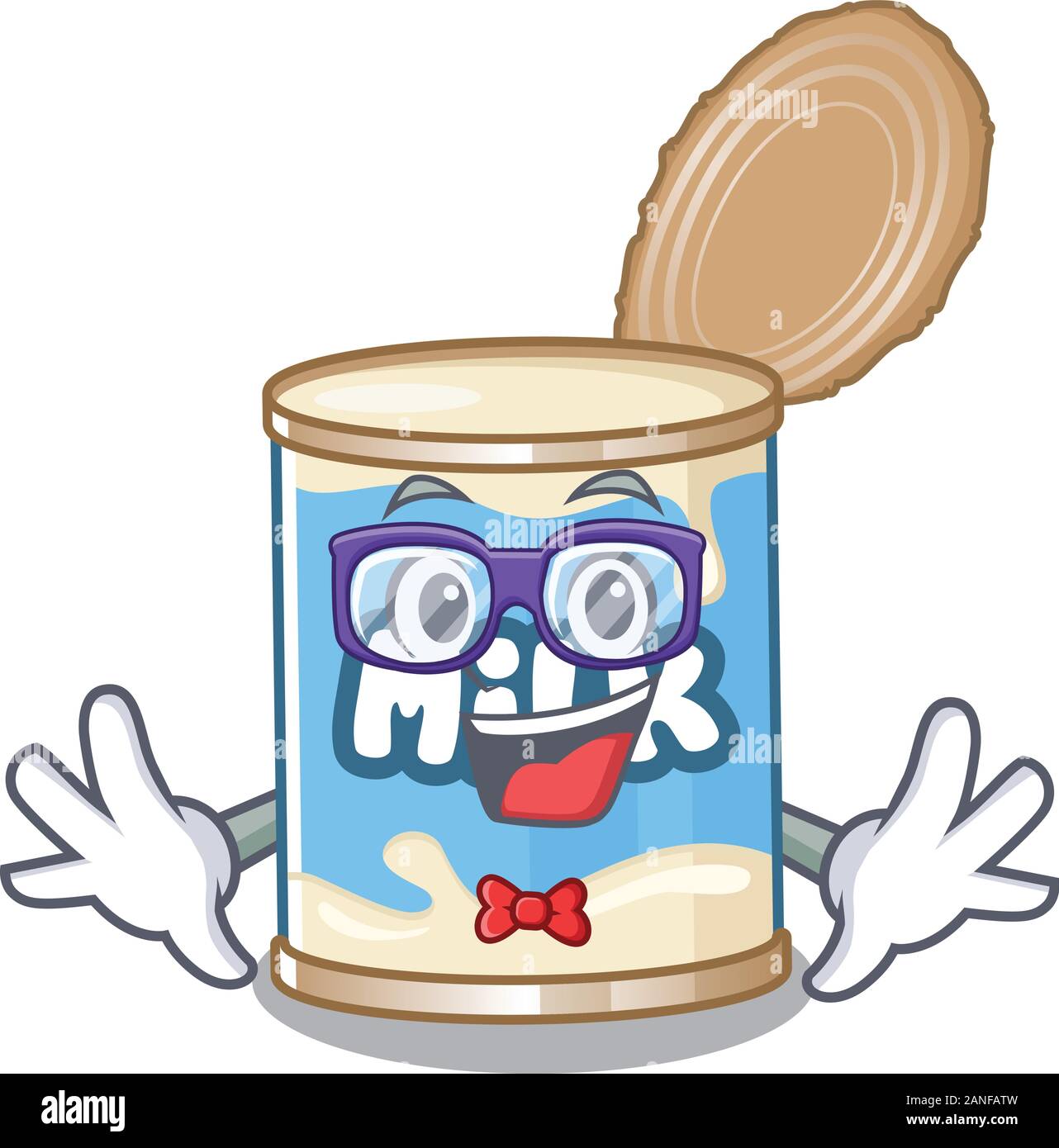 cartoon character of Geek condensed milk design Stock Vector Image ...