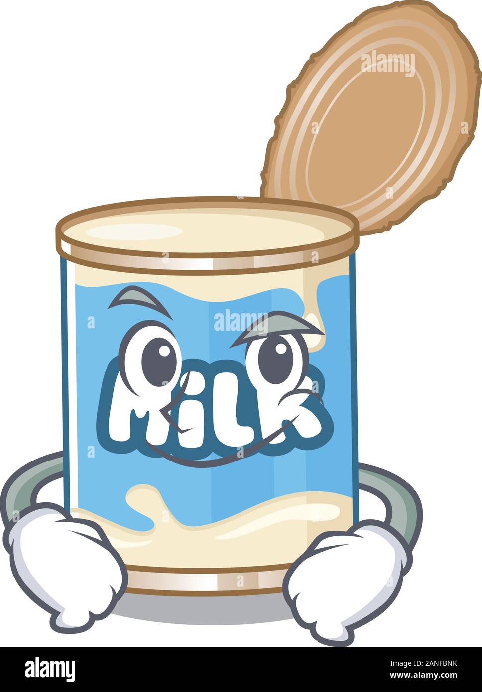 Cool condensed milk mascot character with Smirking face Stock Vector ...
