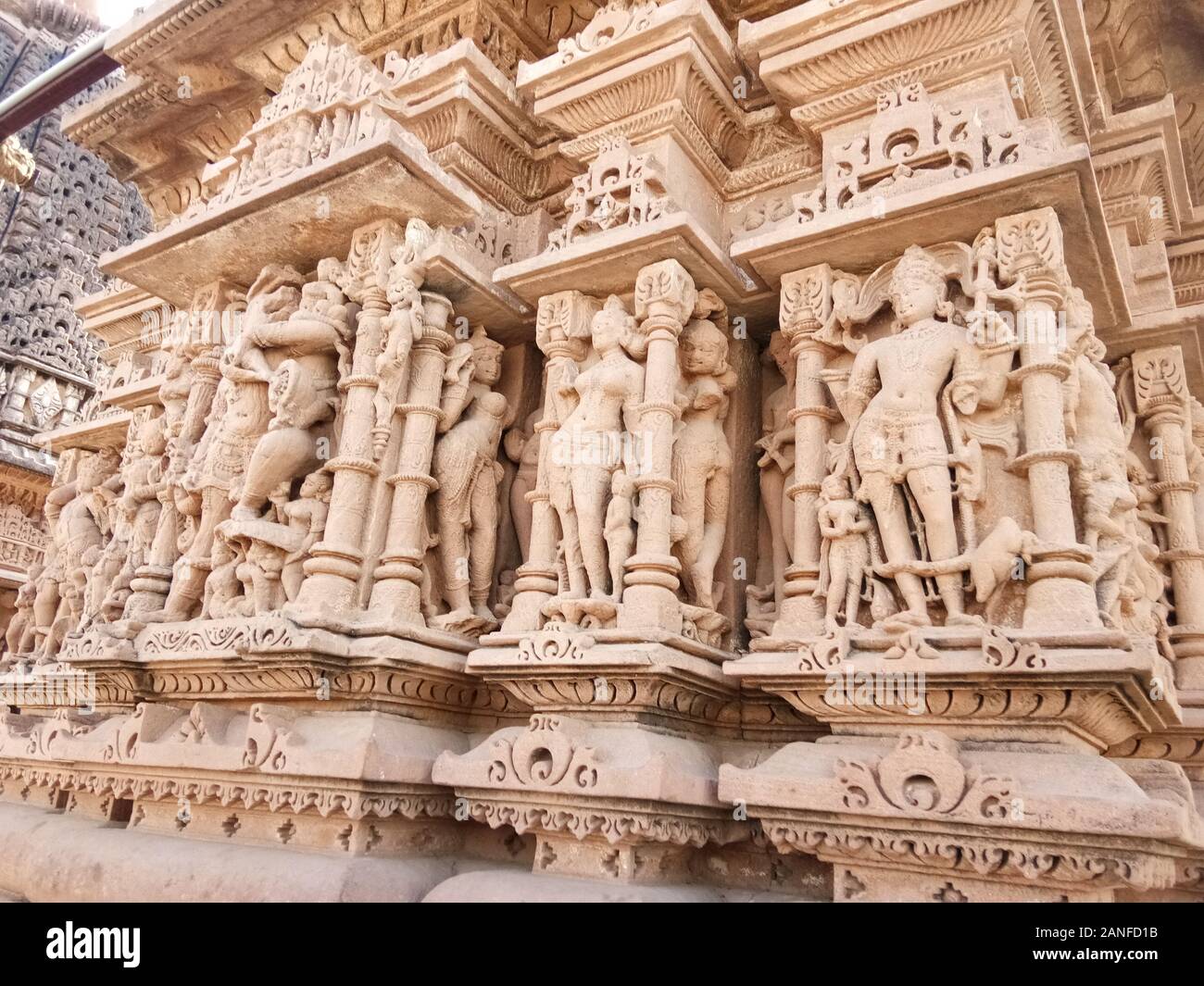 Ancient sculpture made in osia temple of rajasthan hi-res stock ...