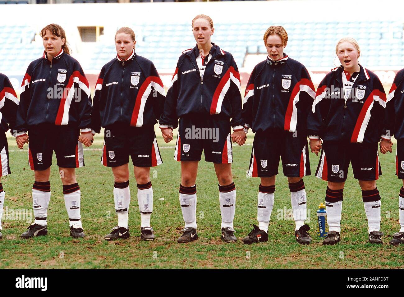 England players sing the national anthem in front of a new British ...