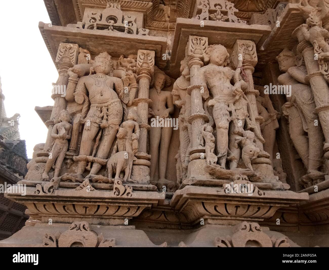 Ancient sculpture made in osia temple of rajasthan hi-res stock ...