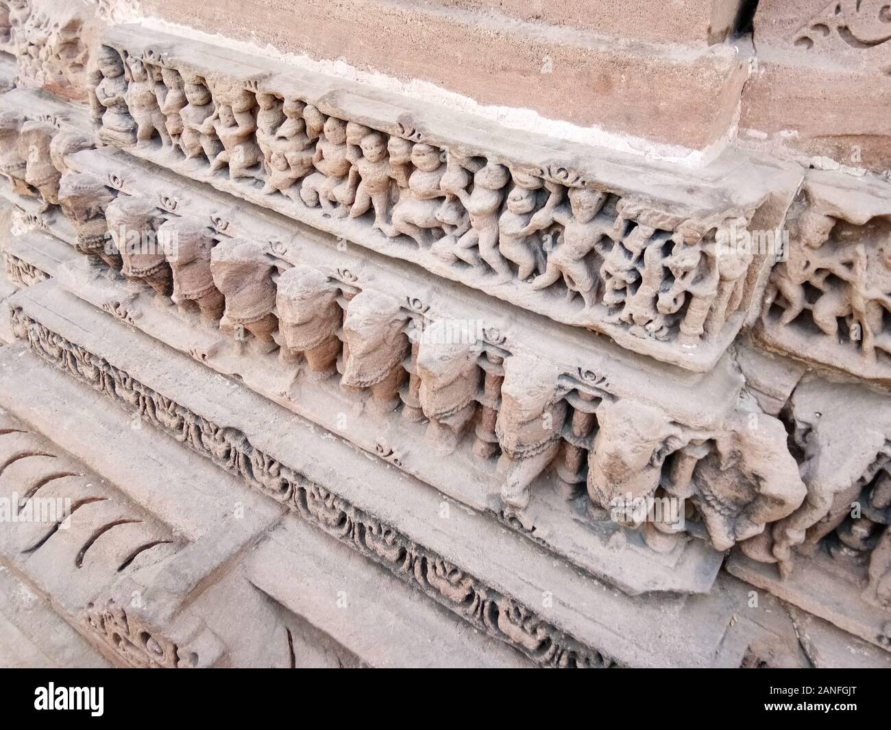 Ancient sculpture made in osia temple of rajasthan hi-res stock ...