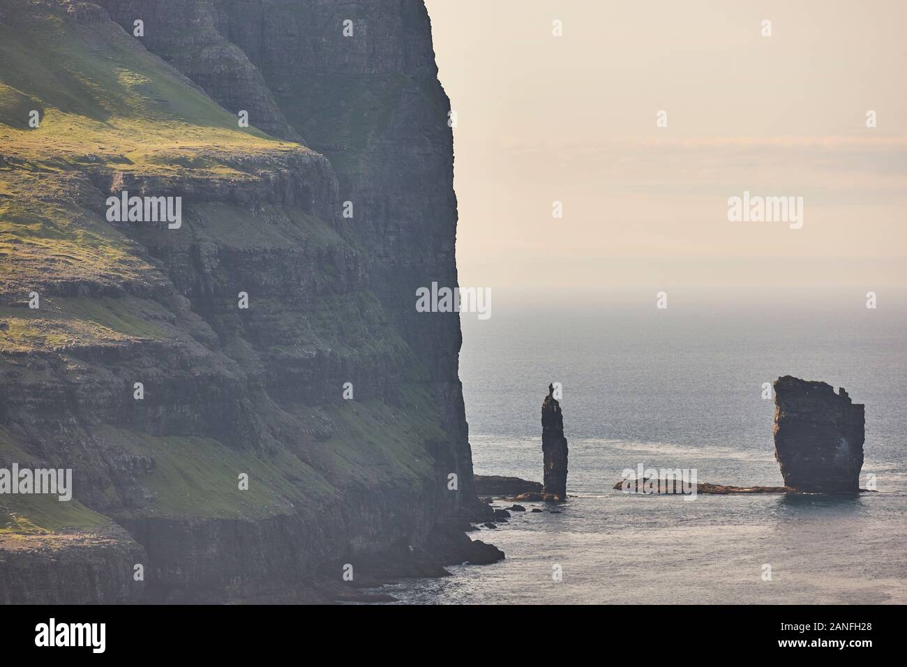Faroe islands cliffs stunning coastline and atlantic ocean. Eysturoy ...