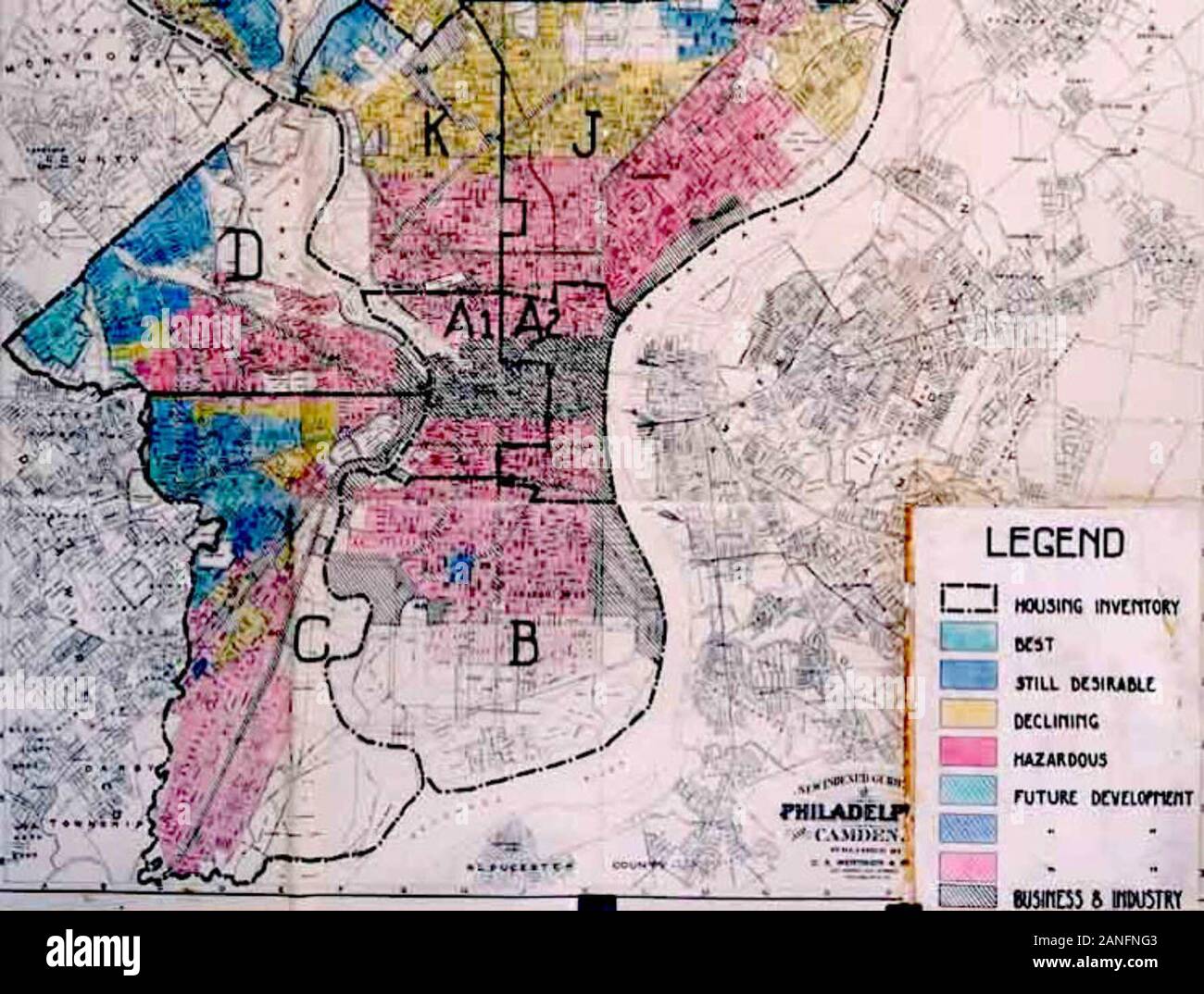 Antique map of philadelphia hi-res stock photography and images - Alamy