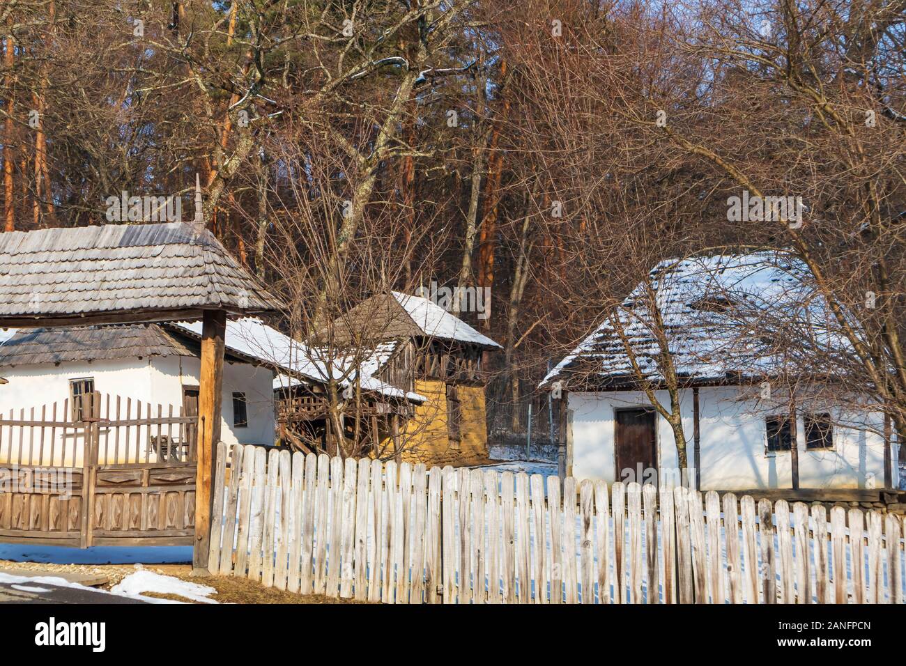 Traditional Romanian village houses. Romanian traditional architectural ...
