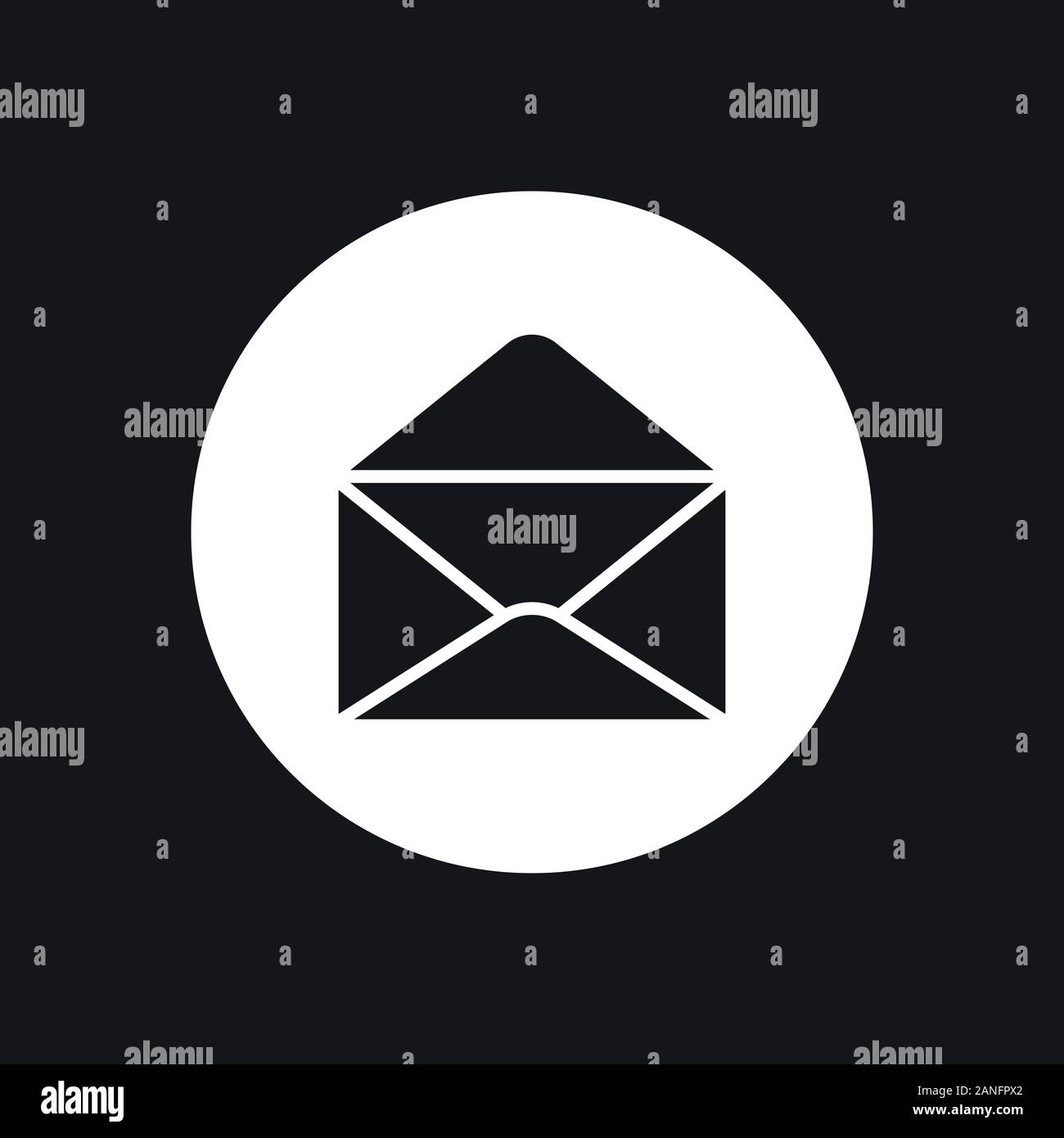Envelope icon, vector mail envelope and letter symbol Stock Vector ...