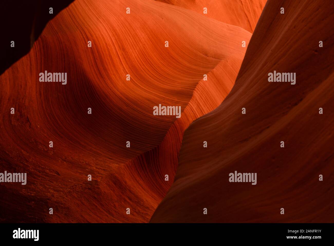 Beautiful Orange Rock walls of Antelope Canyon, Arizona, USA Stock ...