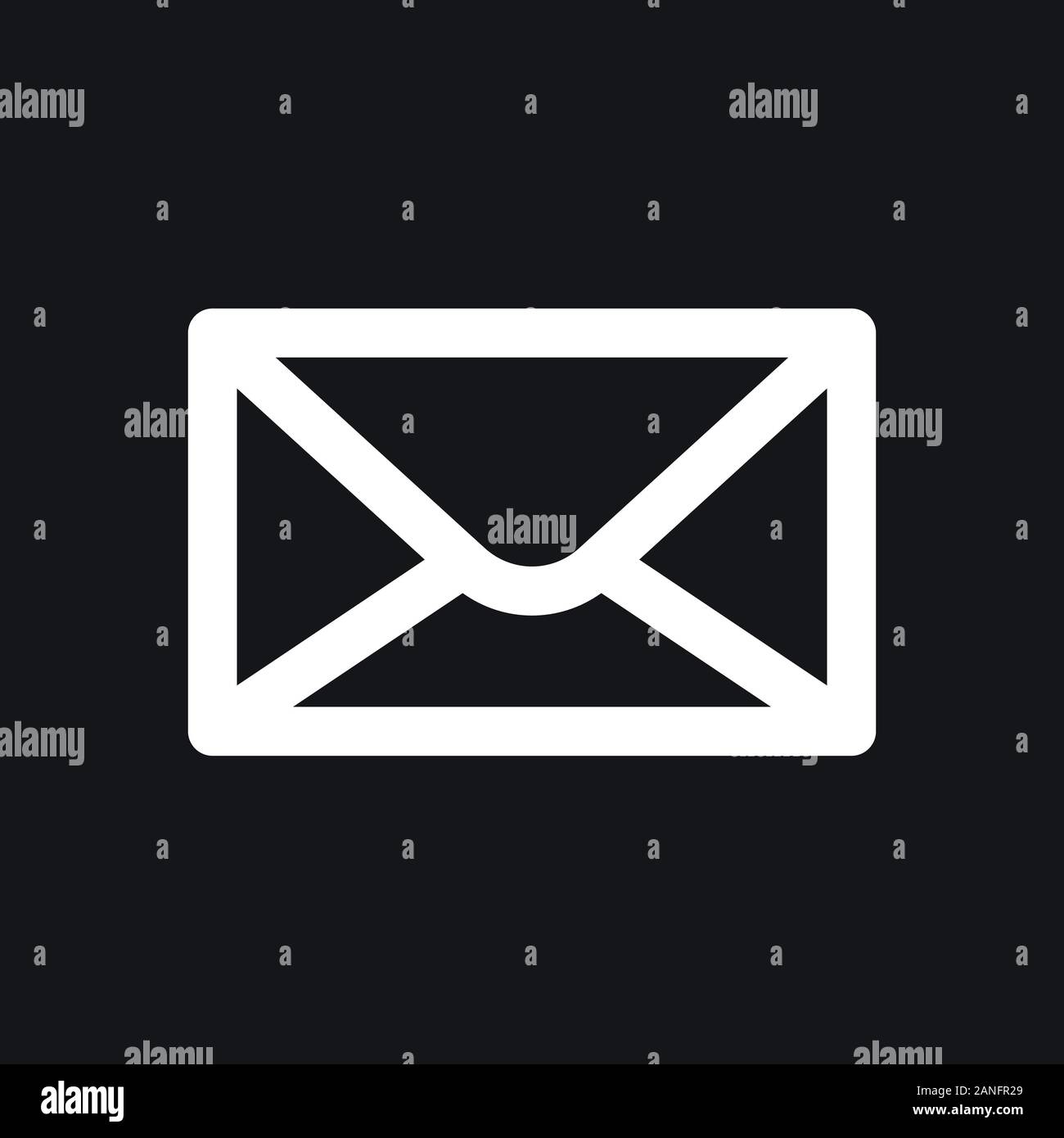 Envelope icon, vector mail envelope and letter symbol Stock Vector ...