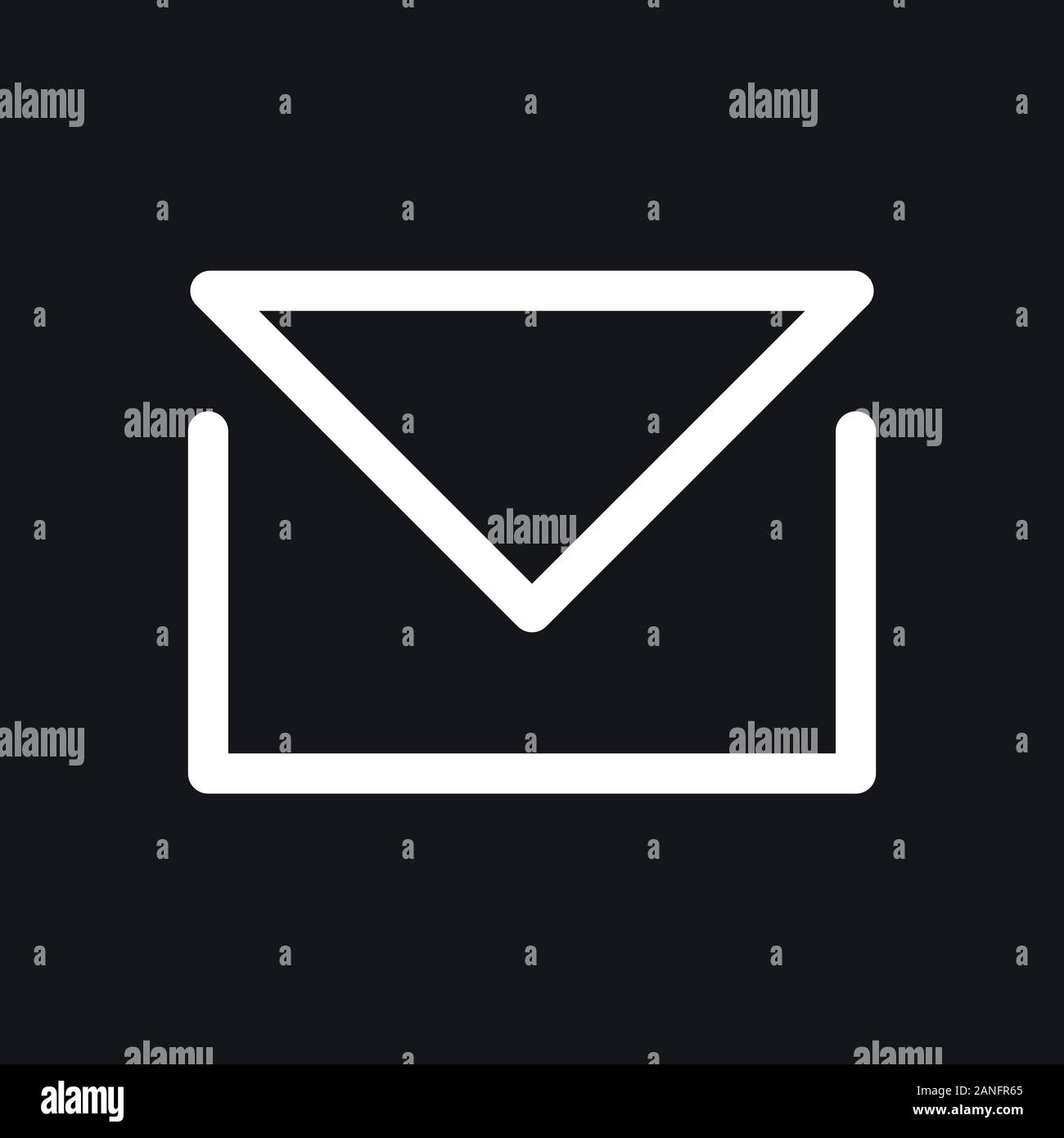 Envelope icon, vector mail envelope and letter symbol Stock Vector ...