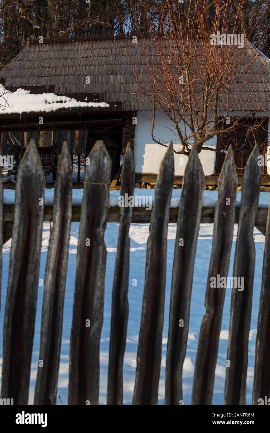 Traditional Romanian village houses. Romanian traditional architectural ...