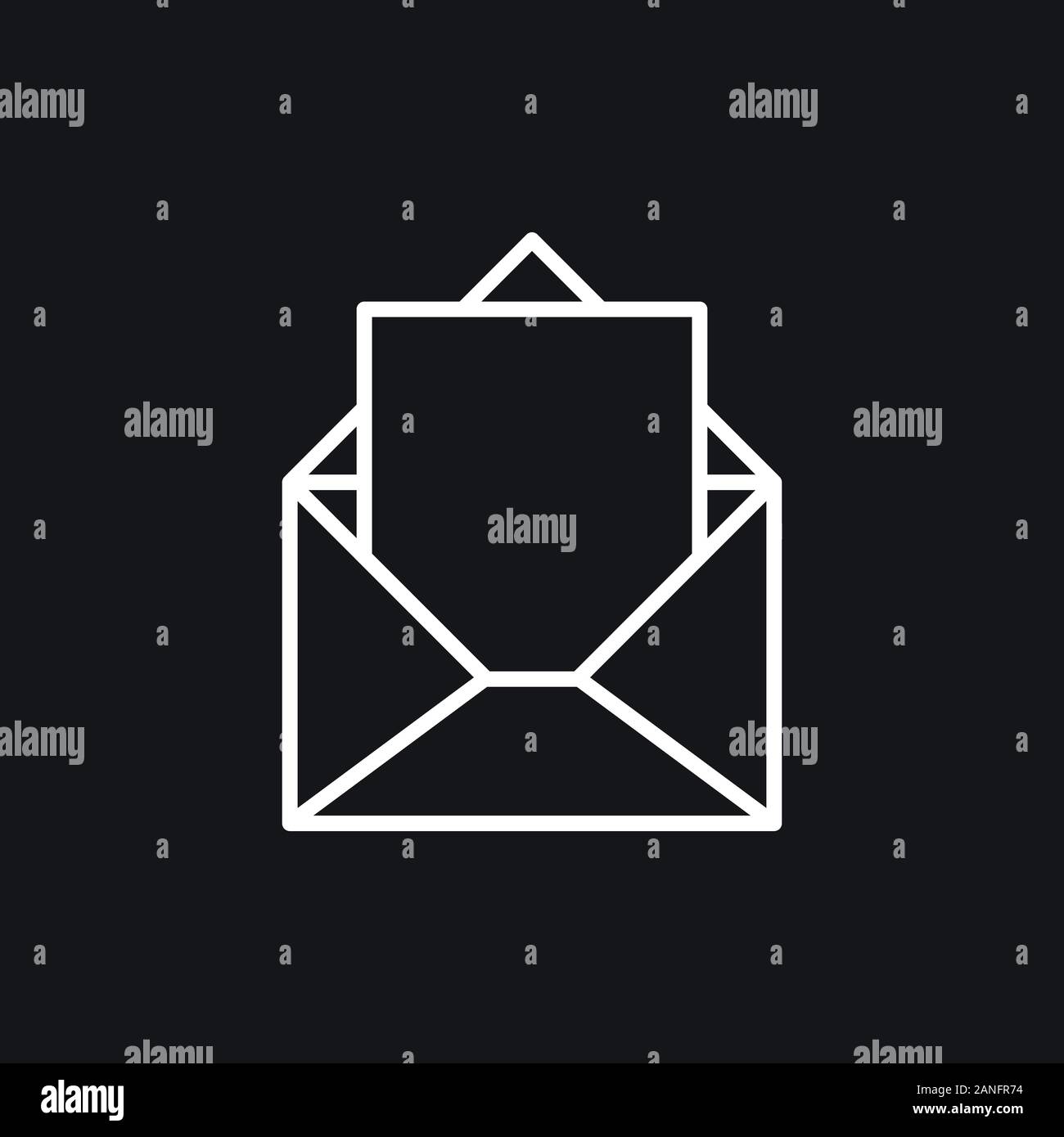 Envelope icon, vector mail envelope and letter symbol Stock Vector ...