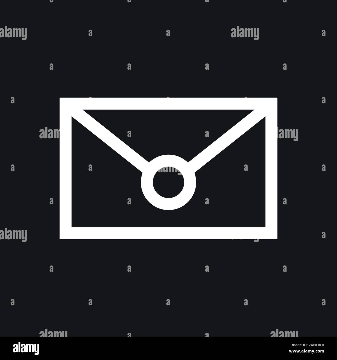 Envelope icon, vector mail envelope and letter symbol Stock Vector ...