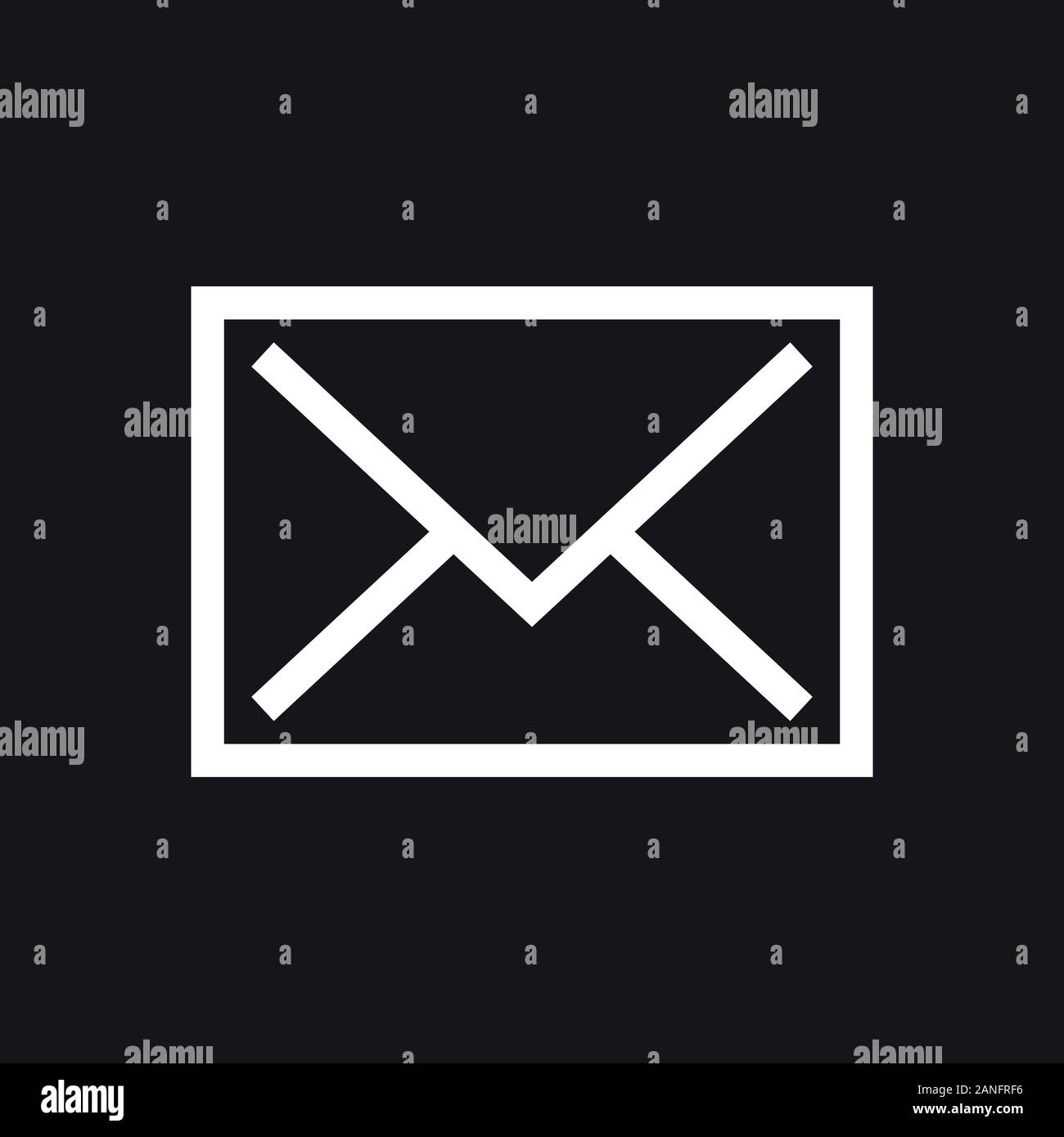 Envelope icon, vector mail envelope and letter symbol Stock Vector ...