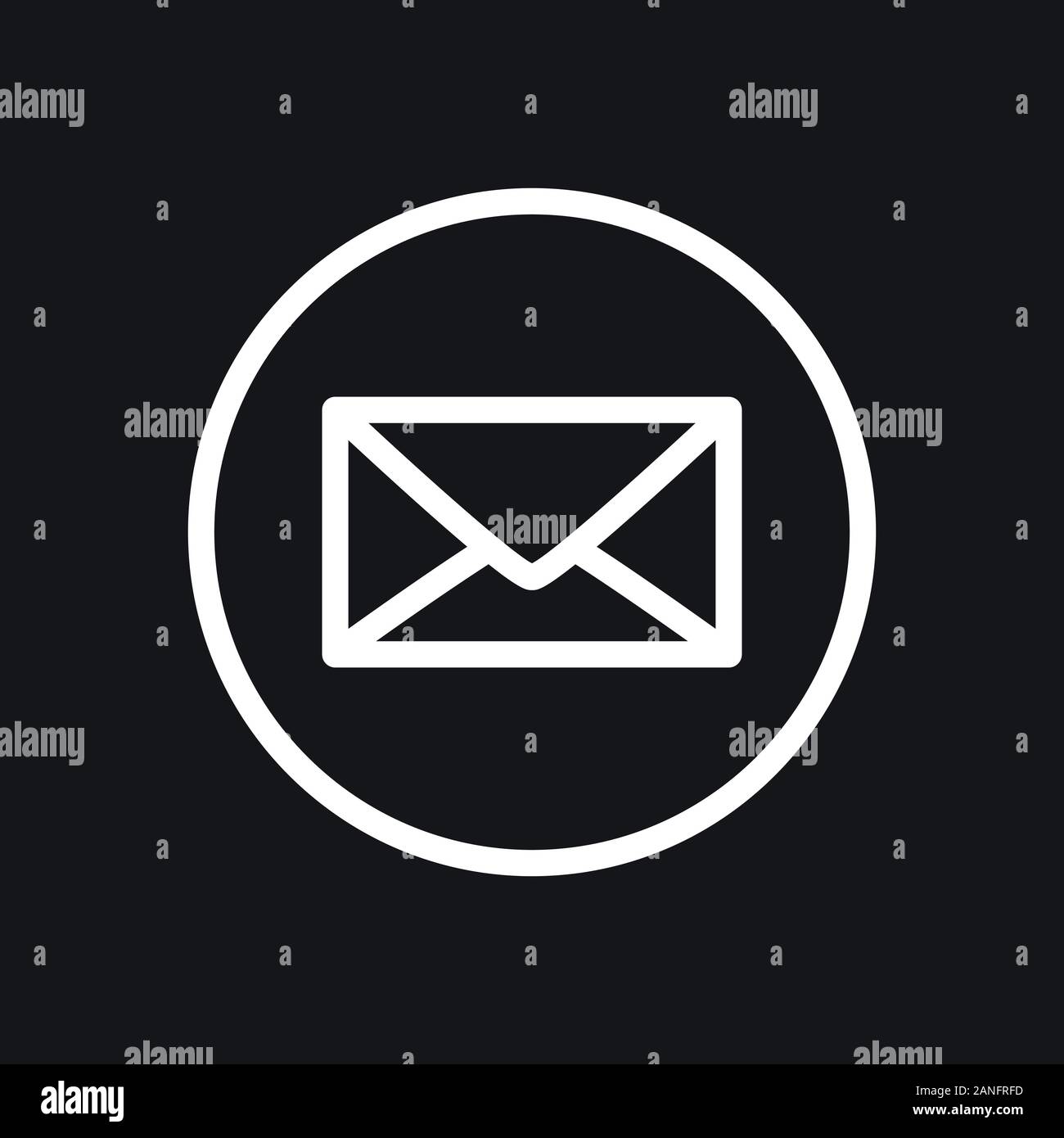 Envelope icon, vector mail envelope and letter symbol Stock Vector ...